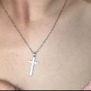 silver cross Pendant necklace | Jewelry | Silver Simple Cross Pendant ...